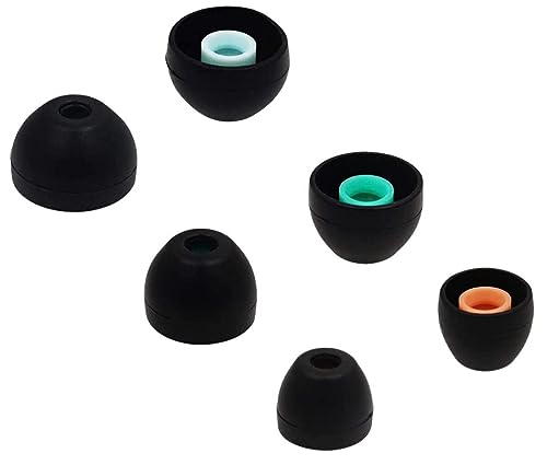 ALXCD Eartips Compatible with Sony WF-1000XM5 Earbuds, S/M/L 3 Sizes 6 Pairs Soft Silicone Ear Tips Earbuds Tips, Compatible with Sony WF-1000XM5 Silicon Earips XM5 6 Pairs Black sml