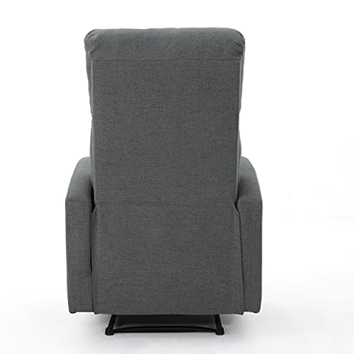 Christopher Knight Home Gaius Classic Fabric Recliner, Charcoal / Black