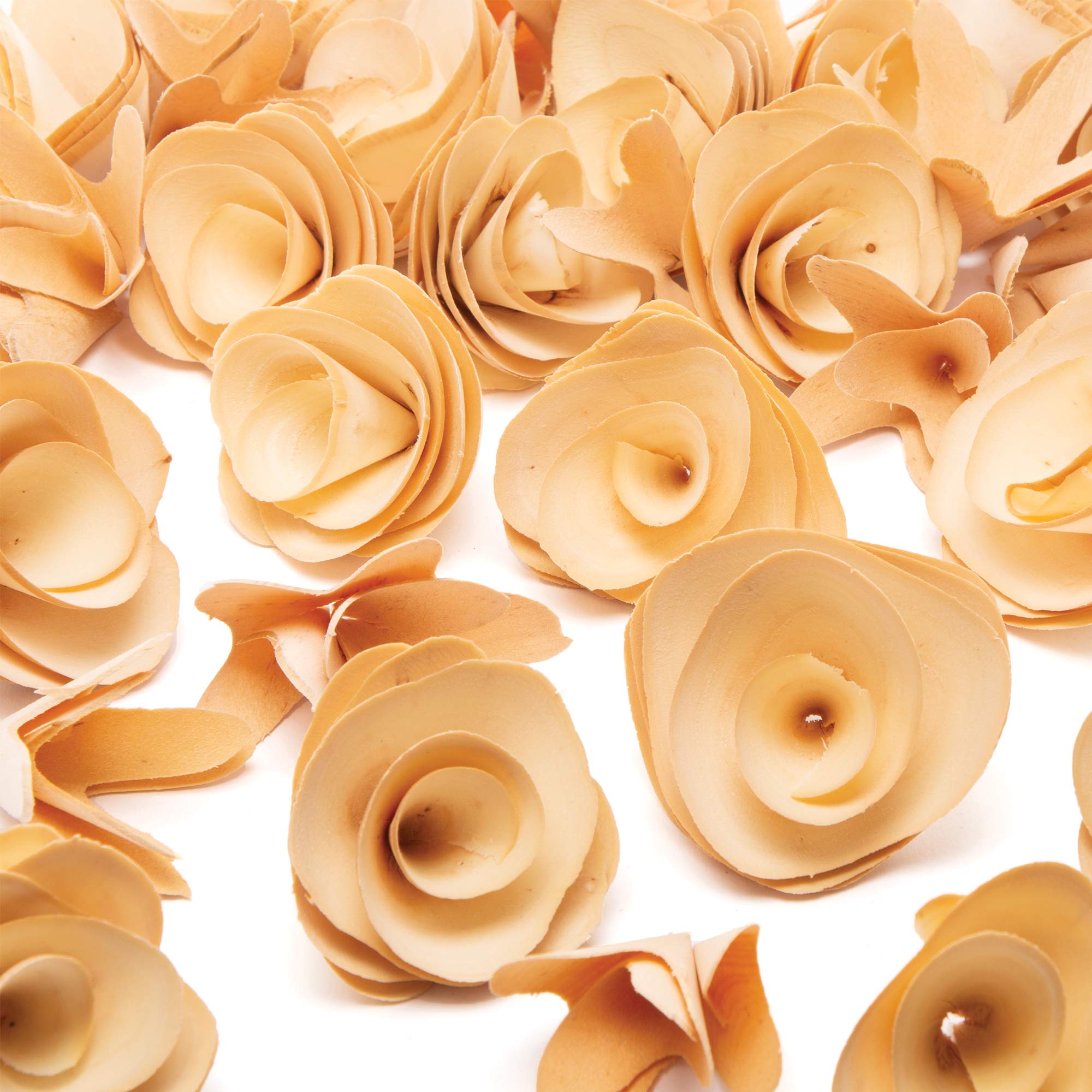 Baker Ross AT545 Wooden Flower Heads - Pack of 40, Creative Art and Craft Supplies for Kids to Make and Decorate