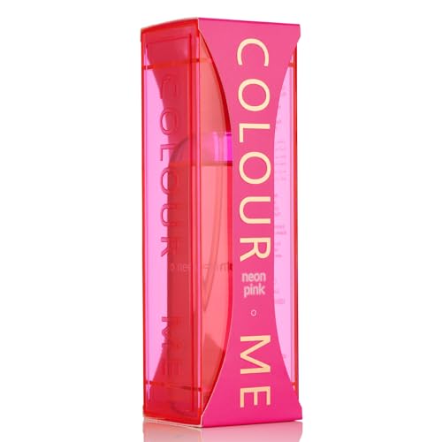 COLOUR ME Neon Pink by Milton-Lloyd - Perfume for Women - Amber Floral Woody Scent - Mandarin and Ginger Notes - Blended with Jasmine and Vanilla - for Vibrant Ladies - 3.4 oz EDP Spray