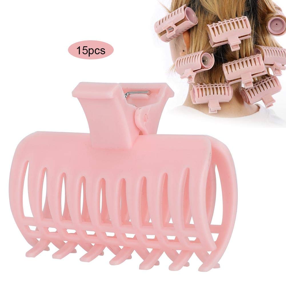 Sonew Hot Roller Clips, Hair Curler Clip Hair Roller Claw Clips Fixing Clamp Holding Section Claw Hairdressing Tool -15Pcs/Set ()