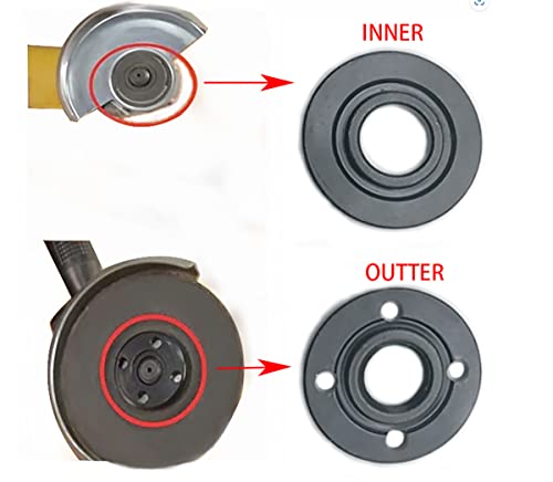 Angle Grinder Wrench Grinder Spanner Wrench Grinder Flange Nut 5/8-11 4 PCS Compatible with Dewalt Milwaukee Metabo Makita Grinder Parts Bosch Ryobi Black Decker