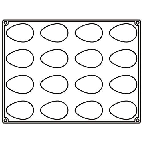 Pavoni PX4369 Pavoflex Silicone Baking Mold Freezing Mould, "Mono Quenelle"
