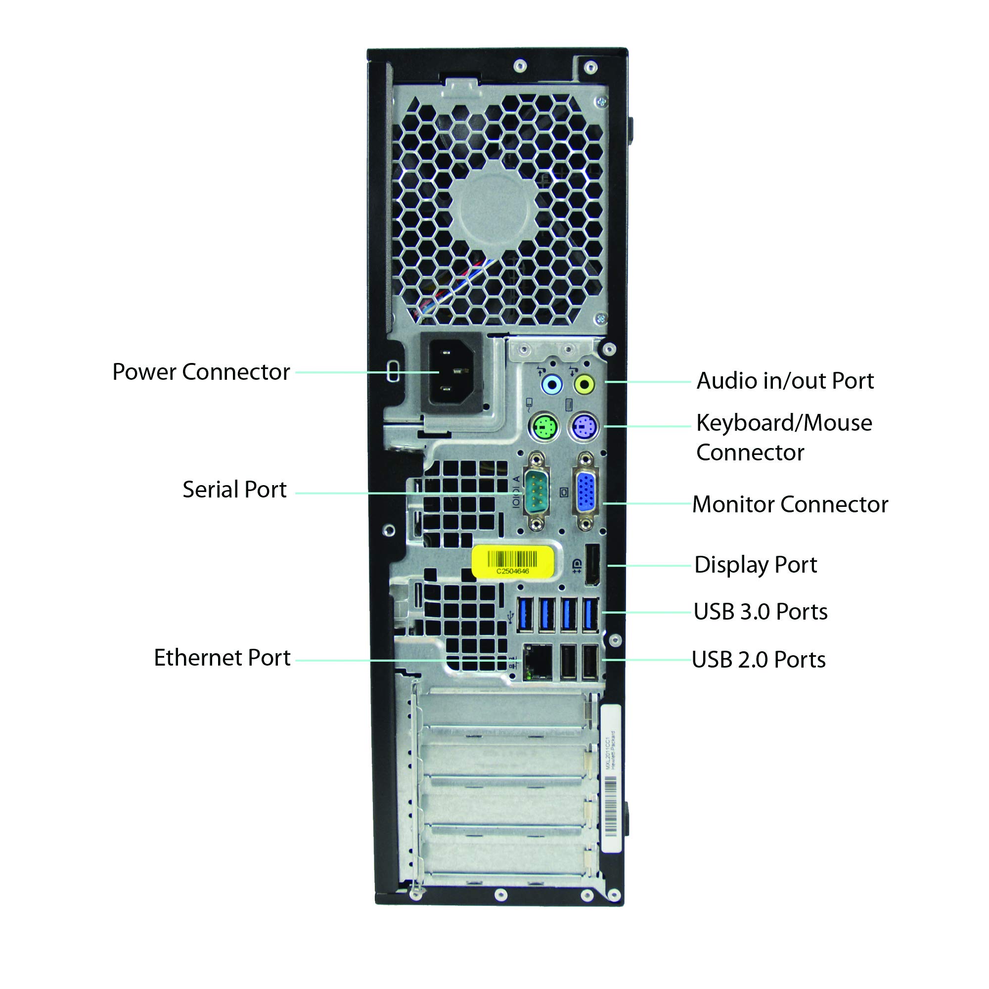 HP Compaq Pro 6300-SFF, Core i5-2400 3.1GHz, 16GB RAM, 240GB Solid State Drive, DVDRW, Windows 10 Pro 64bit, (Renewed)