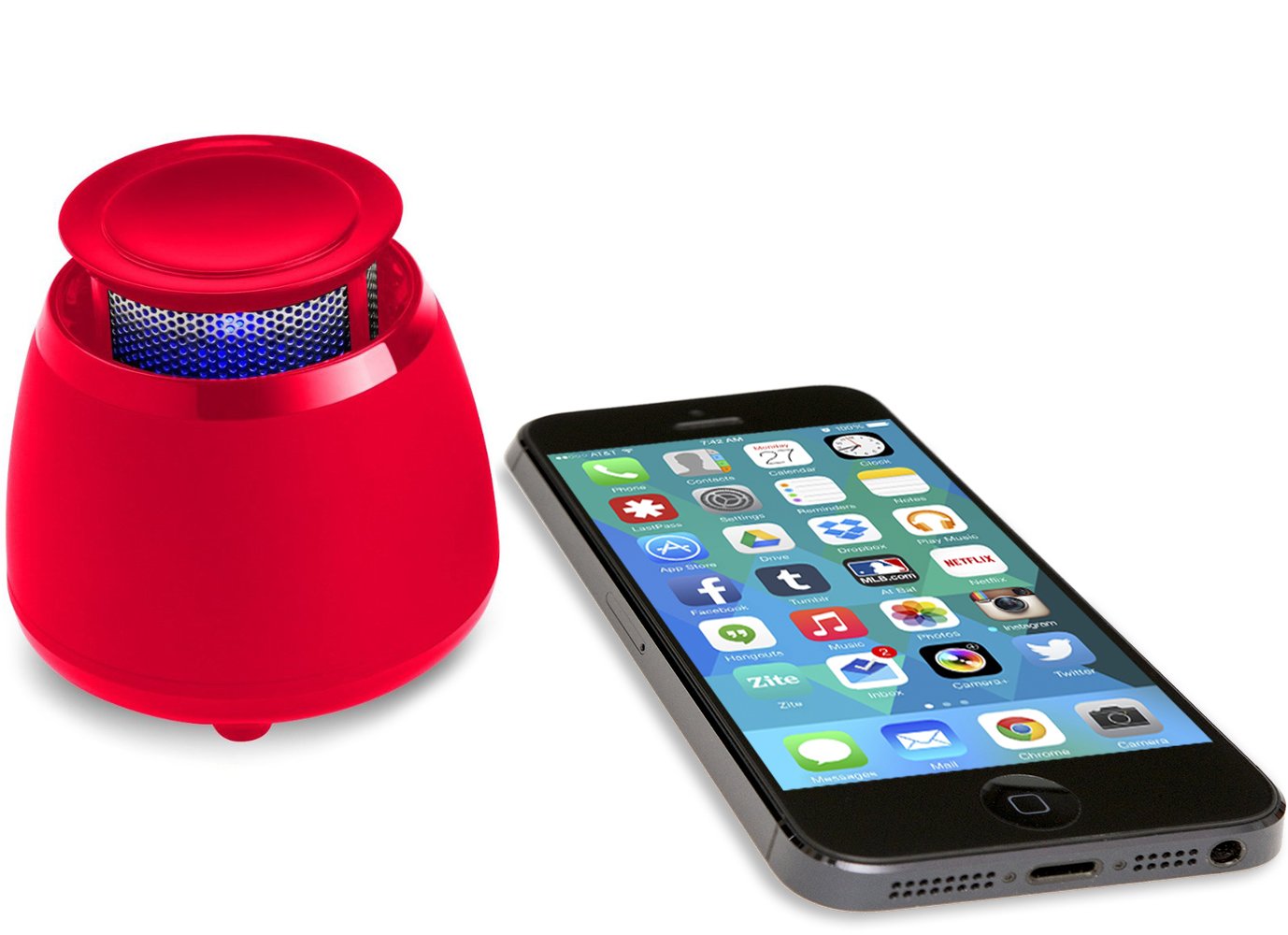 BLKBOX Wireless Bluetooth Speaker POP360 Hands Free Bluetooth Speaker - for iPhones, iPads, Androids, Samsung and All Phones, Tablets, Computers (Rockin' Red)