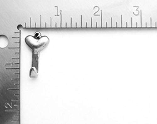 Norma Jean Designs 3PC Set Mini Heart Hooks, Antique Silver