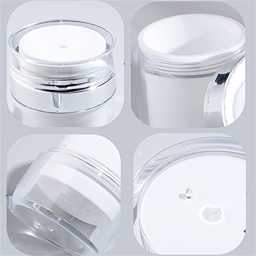 Airless Pump Bottles,Cream Jar Vacuum Bottle,Empty Makeup Travel Jars Push Down Pump Dispenser, Vacuum Refillable Cosmetic Containers with Lids for Moisturizer, Lotions and Creams (30+50ml)