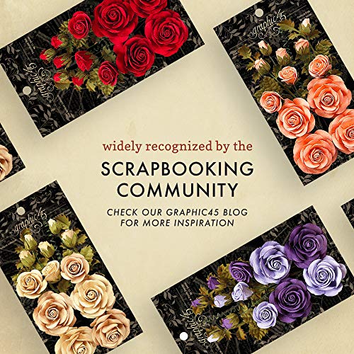 Graphic 45 Rose Bouquet CollectionâTriumphant Red Paper Flowers, Multi