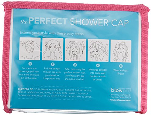 blowpro Waterproof Shower Cap – Anti Humidity, Mold Resistant & Breathable – Terry Cotton Lined Bath Hat Turban – Elastic Band, Adjustable – One Size - Color And Pattern May Vary
