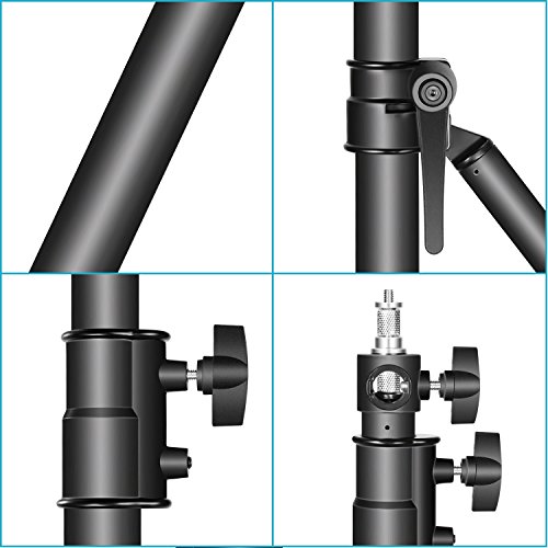 Neewer Triangle Wall Mount Arm for Photography Studio Strobe Monolight Softboxes Umbrellas Reflectors Flexible Rotation 180 Degrees Maximum Length 180 cm (Black)