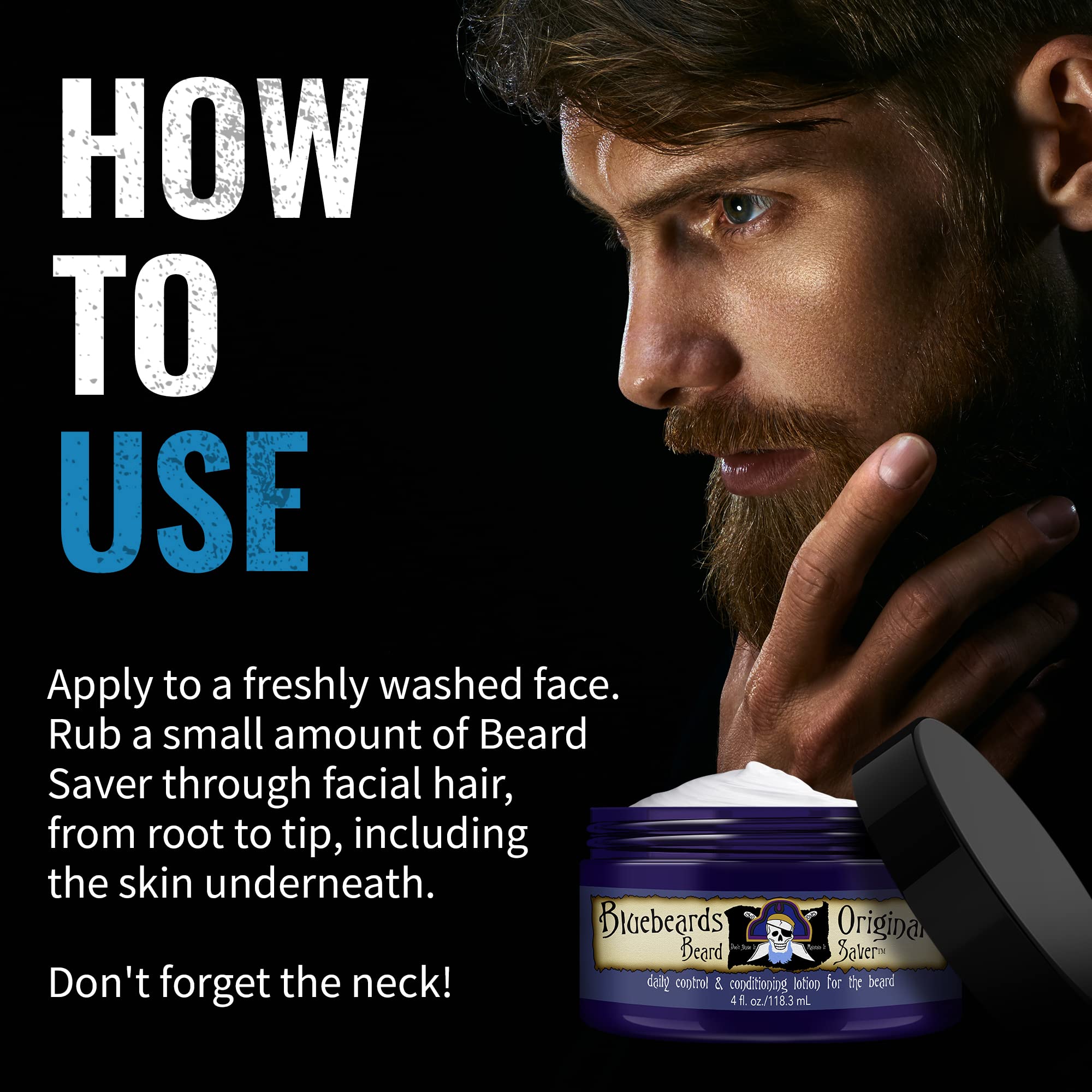 Bluebeards Original Beard Saver, 4 oz. - Leave In Beard Conditioner for Men, Infused with Aloe & Lime - Beard Softener that Deeply Conditions and Moisturizes Your Beard and Skin - Made in USA