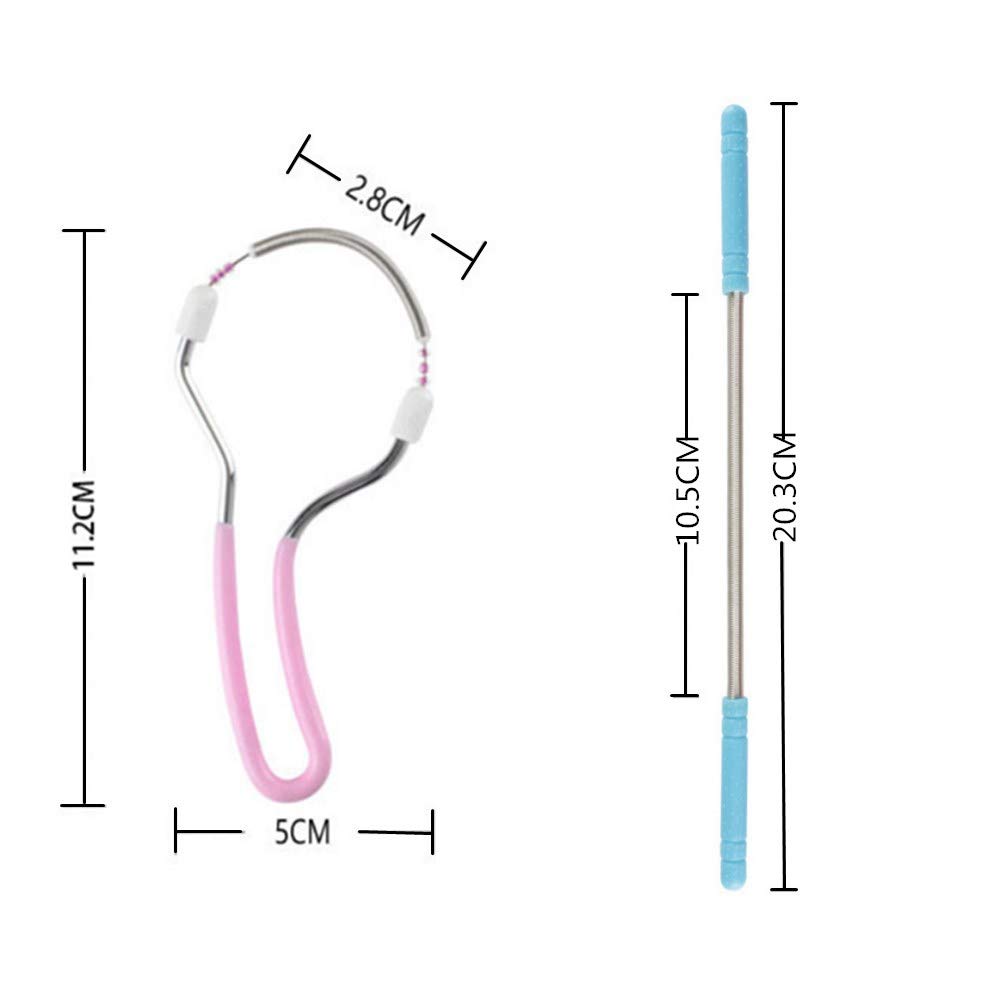 4 Pcs Facial Hair Remover Manual Epilator Spring Spring Face Hair Remover with Handle Hair Epilator Tool (Random Color)