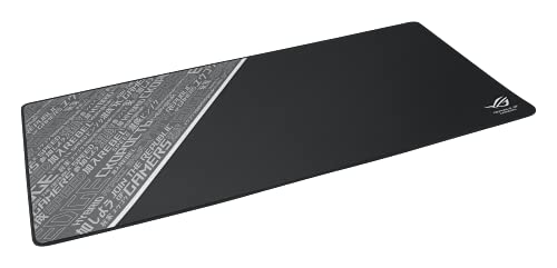ASUS ROG Sheath Black Mouse Pad | Extra-Large Gaming Surface Mouse Pad | Pixel Precise Tracking | Anti-Fray Stitched Edges and Non-Slip Rubber Base (35.4 x 17.3 inches)