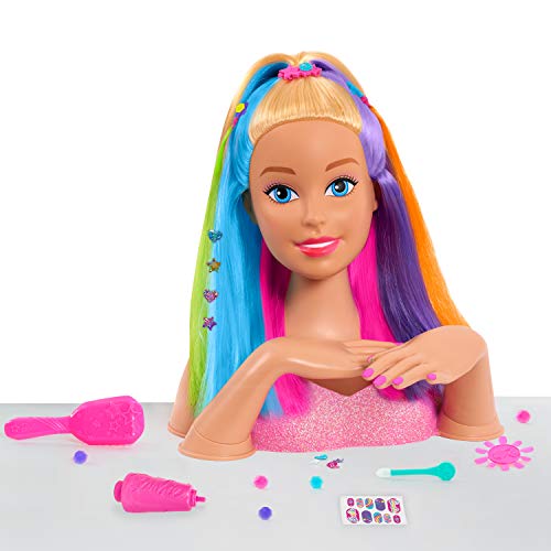Barbie Just Play Rainbow Sparkle Deluxe Styling Head, Blonde Hair