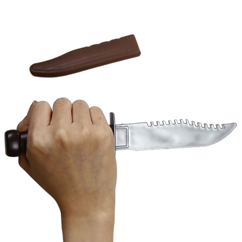 zonzxcv Plastic Fake Knife Prop Knife Toy Sword with Sheath Not Sharp Safety Plastic Dagger Toy Knife Length 9.4 Inch