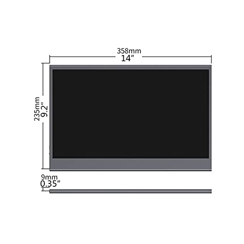 Airr 15.6-inch Portable Display, 1080P HD Computer Monitor, IPS Extension Display with USB Type C/Mini HD, Built-in Speaker
