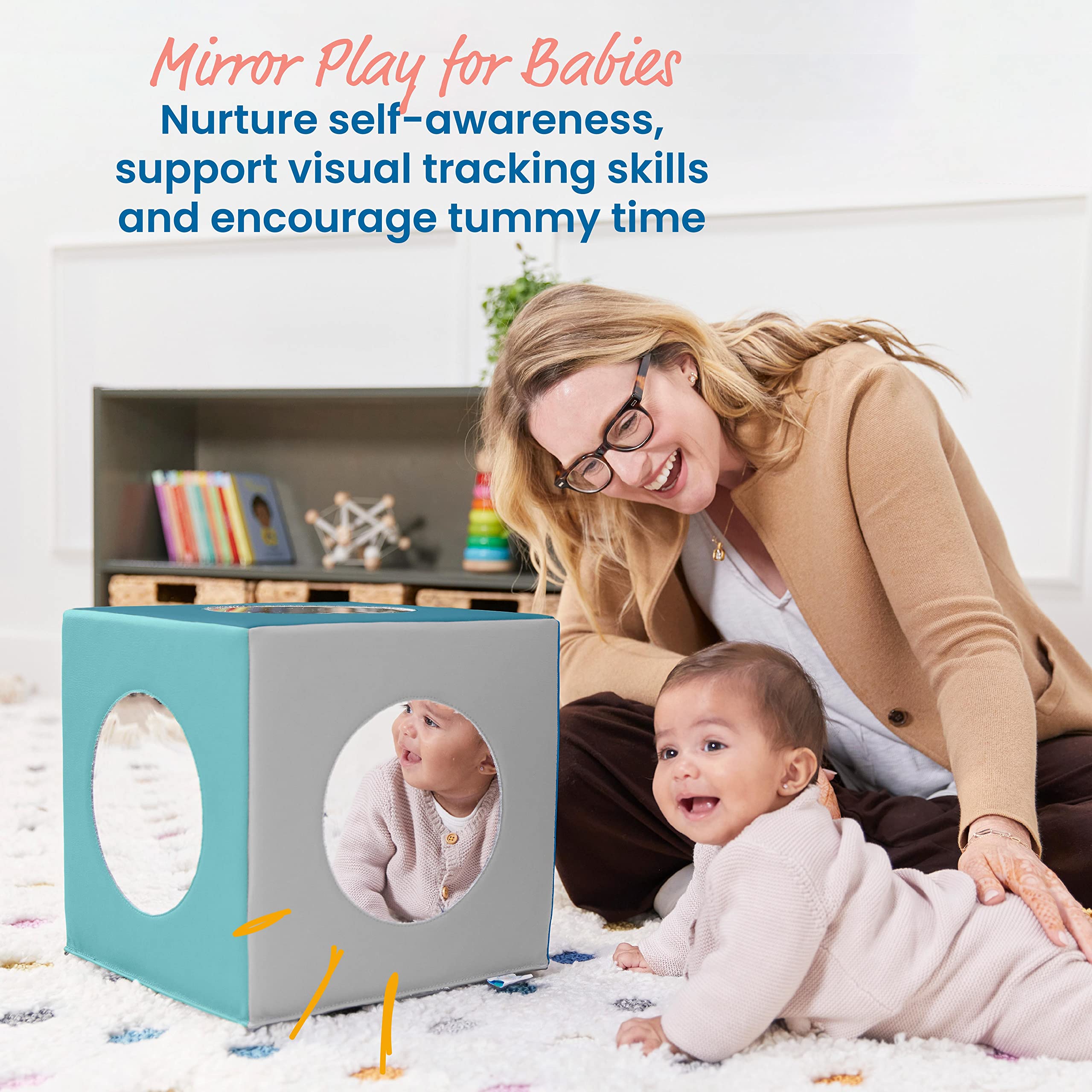 ECR4Kids SoftZone Mirror Cube - Contemporary