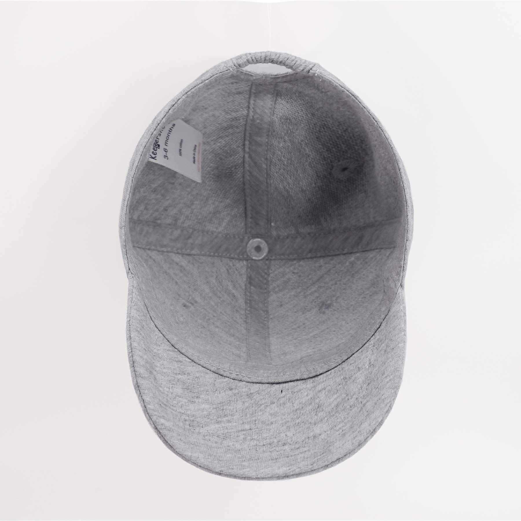 Keepersheep Baby Baseball Cap Infant Sun Hat, Infant Toddler Kids Baseball Cap (6-12 Months, Light Gray)
