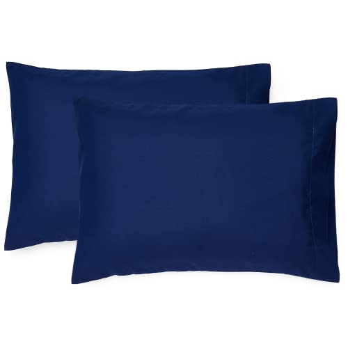 EXQ Home Toddler Pillowcases 14x20 Travel Pillow Case Set of 2, Small Pillow Case Fits Baby Pillow Sized 12x16, 13x18, Kids Pillowcases 2 Pack Machine Washable with Envelope Closure(Navy)