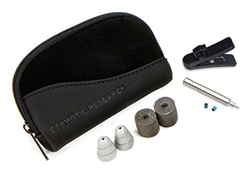 Etymotic Research ER23-HF3-BLACK Noise-Isolating In-Ear Earphones with 3 Button Microphone Control,Black,With Mic