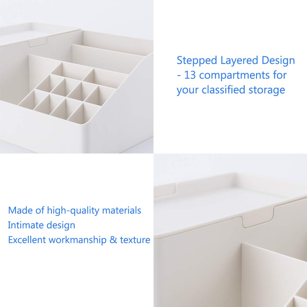 Poeland Cosmetic Storage Box Makeup Organizer Cabinet and Vanity Organizer