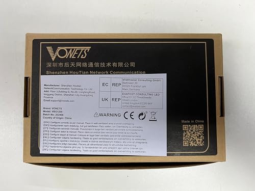 VONETS VBG1200 Industrial Mini Dual Band 2.4GHz/5GHz WiFi Bridge/Router/WiFi to Ethernet Adapter/AC1200 WiFi Signal Range Extender 1 RJ45 Male (10/100Mbps) USB/DC Powered for DVR IP Camera AGV