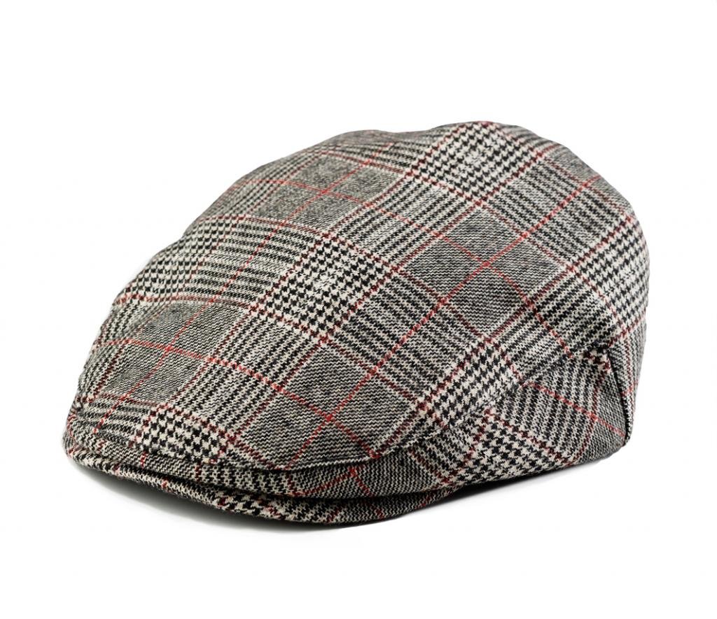 Born to Love Infant Toddler Kids and Baby Boy's Hat Houndstooth Driver Cap Boys Tweed Page Baby Kids Unisex NB 43cm, Grey and Black