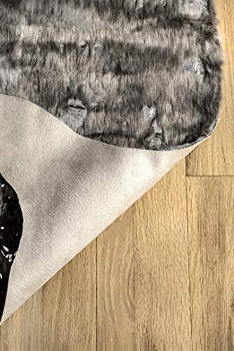 nuLOOM Bravo Spotted Faux Cowhide Area Rug, 5' x 6' 7", Grey
