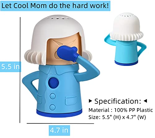 Cool Mom Fridge Deodorizer Baking Soda Container, Cold Mama Chill Lady Baking Soda Odor Absorber Box Kitchen Mama Refrigerator Deodorizer Baking Soda Holder Funny Kitchen Gadgets for Fridge Cleaner