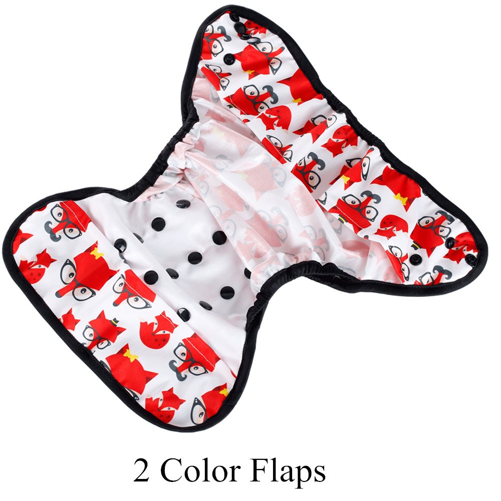 simfamily One Size Fit All Baby Reusable Waterproof Diaper Nappy Cover Double Gussets (Color NO 8)