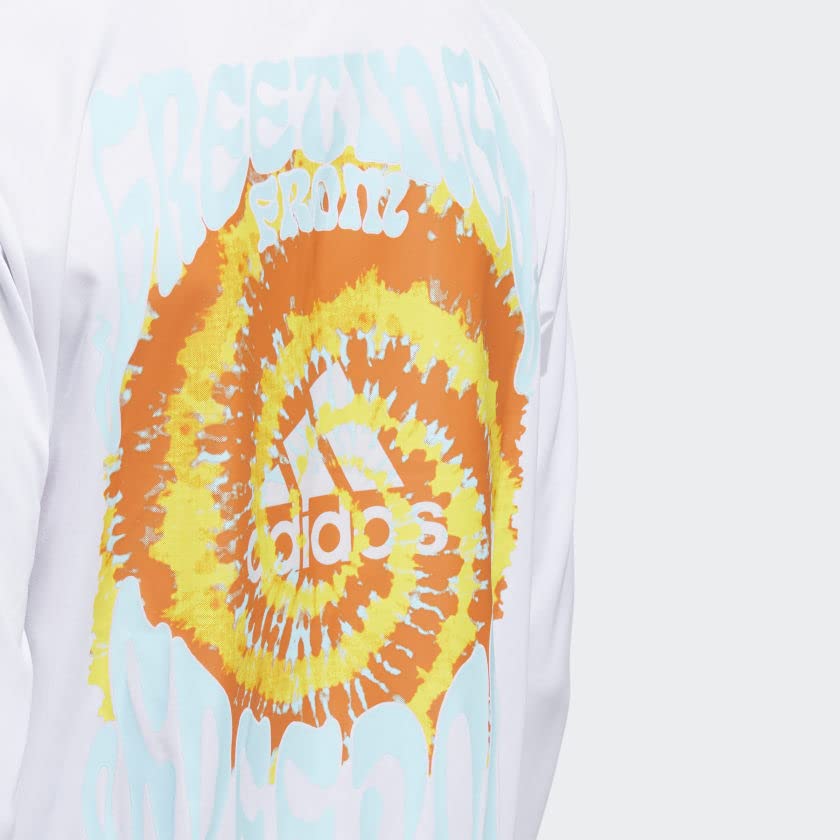 adidas Freedom Running Graphic Long Sleeve Tee Men's, White, Size XL