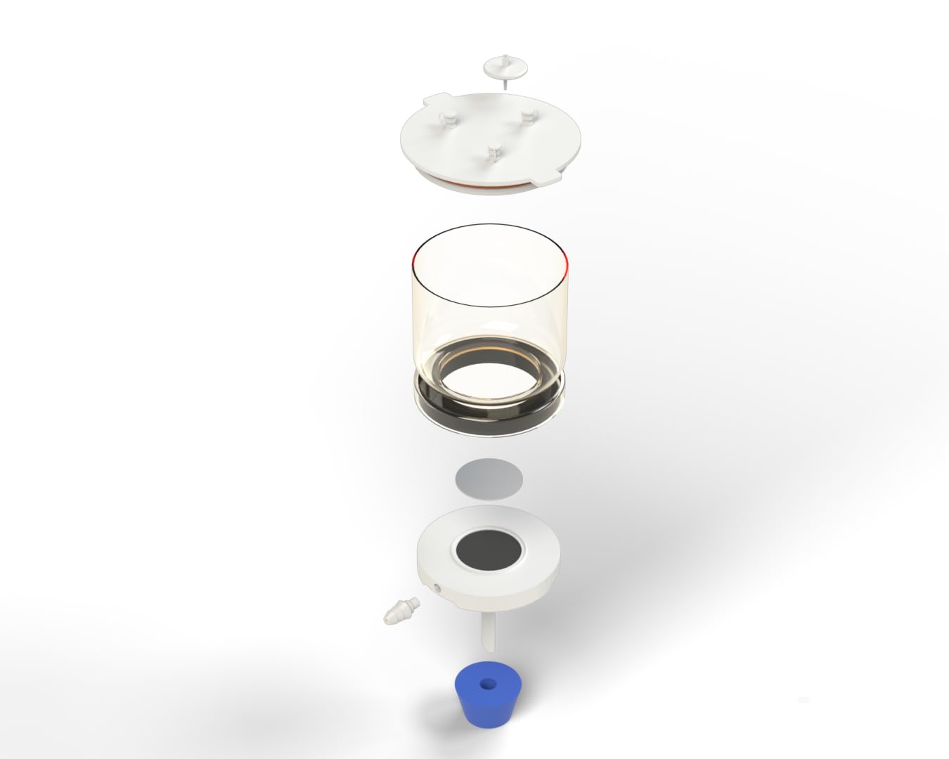 Rocker Scientific MF3 Laboratory Magnetic Filter Funnel with Lid Kit, PES, 300mL, 47mm