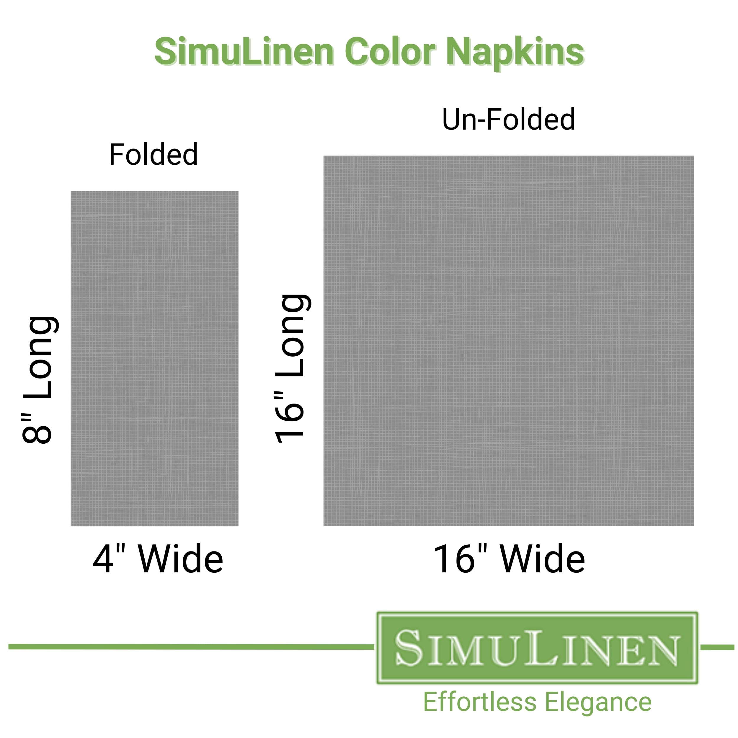 SimuLinen Olive Green Linen Feel Disposable Dinner Napkins - Kosher Cloth-Like Airlaid Wedding Napkins, 16"x16", Box of 50
