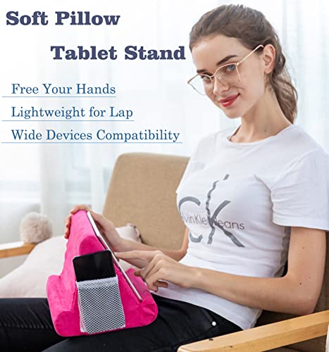 JoinHome Soft Pillow Tablet Pillow Stand for Ipad Stand Mult-Angle Tablet Phone Holder Lap Stand Mobile Phone Holder (Light Blue)