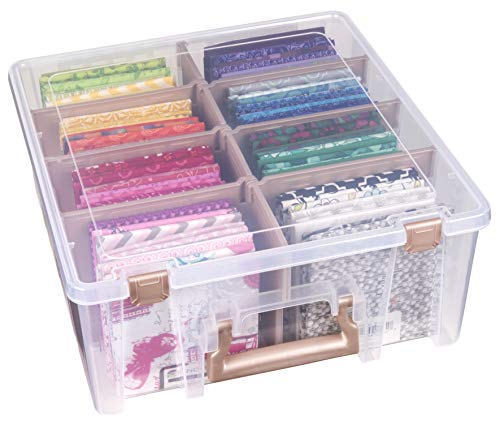 ArtBin Super Satchel Compartment Box - Stackable Durable Art Storage with 8 Removable Compartments, Smart Closure, and Portable Design for Craft Supplies, Threads, Ribbons, Paint Tubes