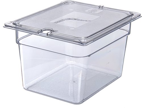 Carlisle FoodService Products 10223B07 StorPlus Half Size Food Pan, Polycarbonate, 8" Deep, Clear