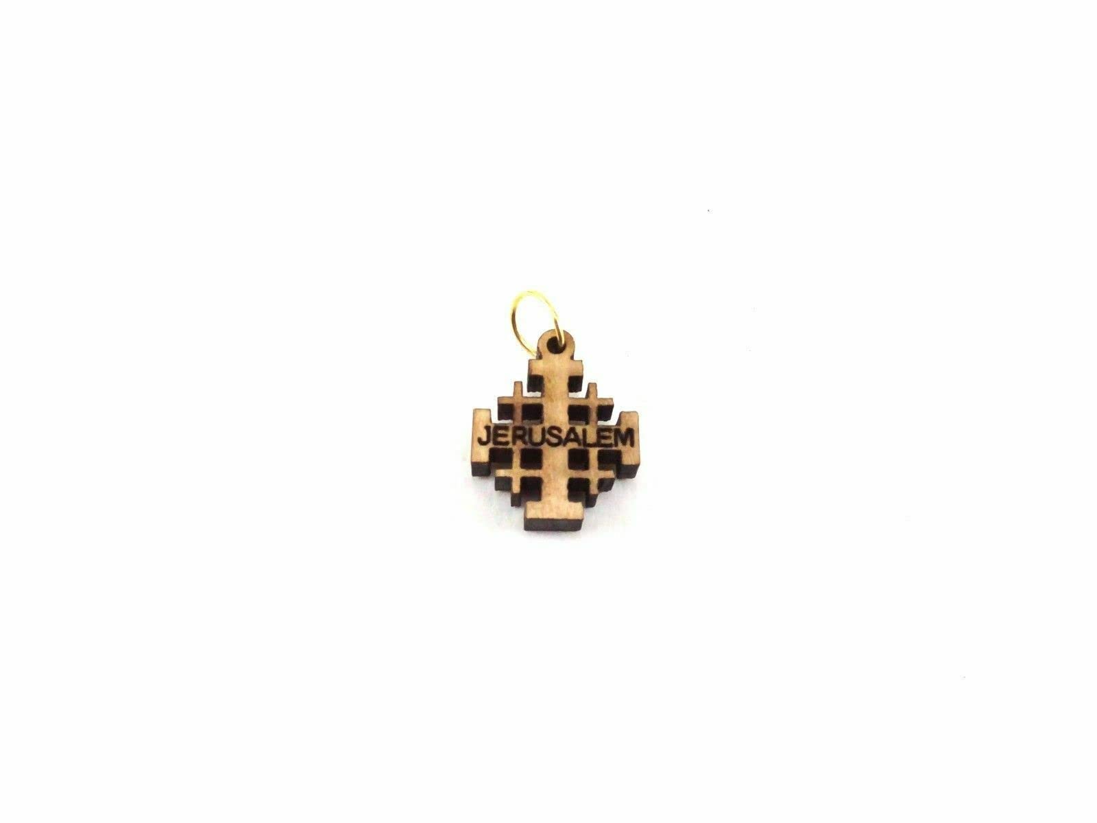 50 Pcs Olive Wood Small Holy Land Jerusalem Pendants Cross Hand Made Rosary