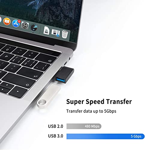 UseBean Right Angle USB C to USB Adapter(3-Pack), 90 Degree Type C Male to USB 3.0 Female Converter,Thunderbolt 3 OTG Connector for MacBook Pro/Air, iPhone 15 Pro Max,Galaxy S24/S23/S22