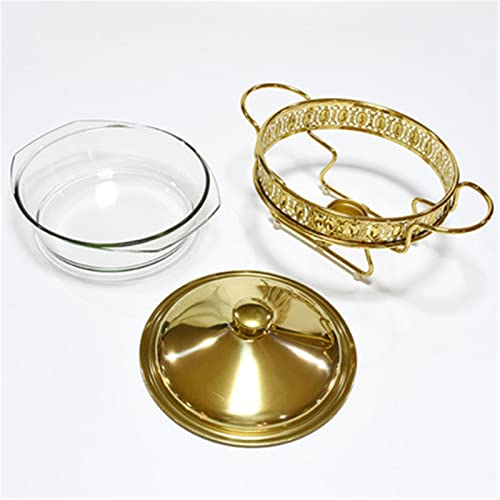 Chafing Food Warmer Chafing Dish Buffet Set Buffet Servers and Warmers Professional Chaffing Server Set Commercial Chafer for Catering (Gold 2L)
