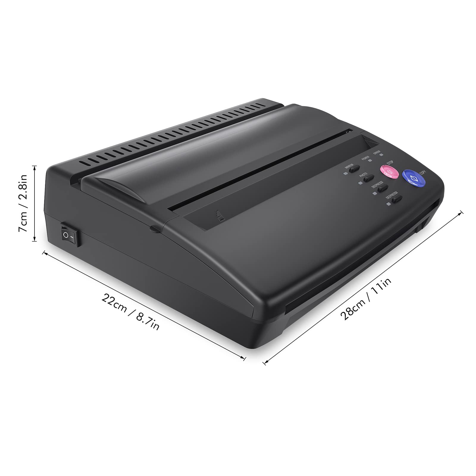 TATELF Tattoo Stencil Machine Thermal Copier Tattoo Stencil Printer with 20pcs Transfer Paper for tattooing Artists (Black)