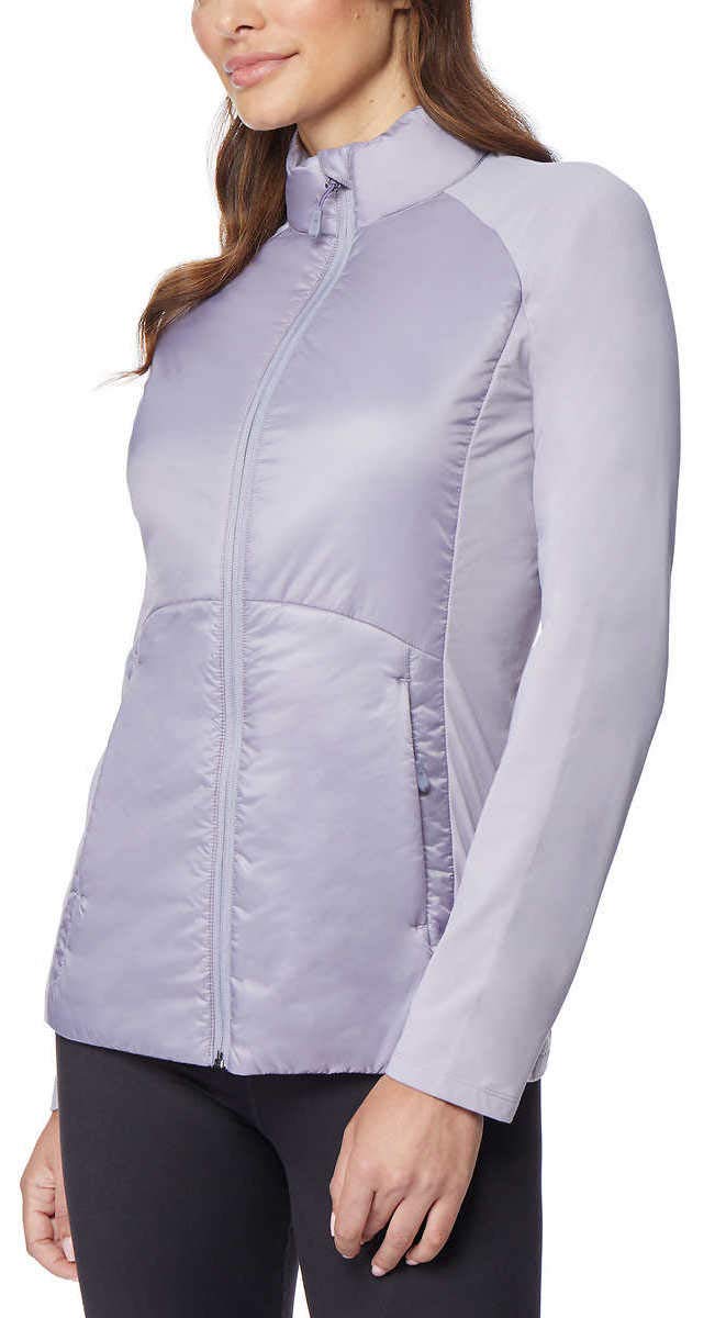 32 Degrees Cool Mixed Media Light weight Jacket (Small) Lavender