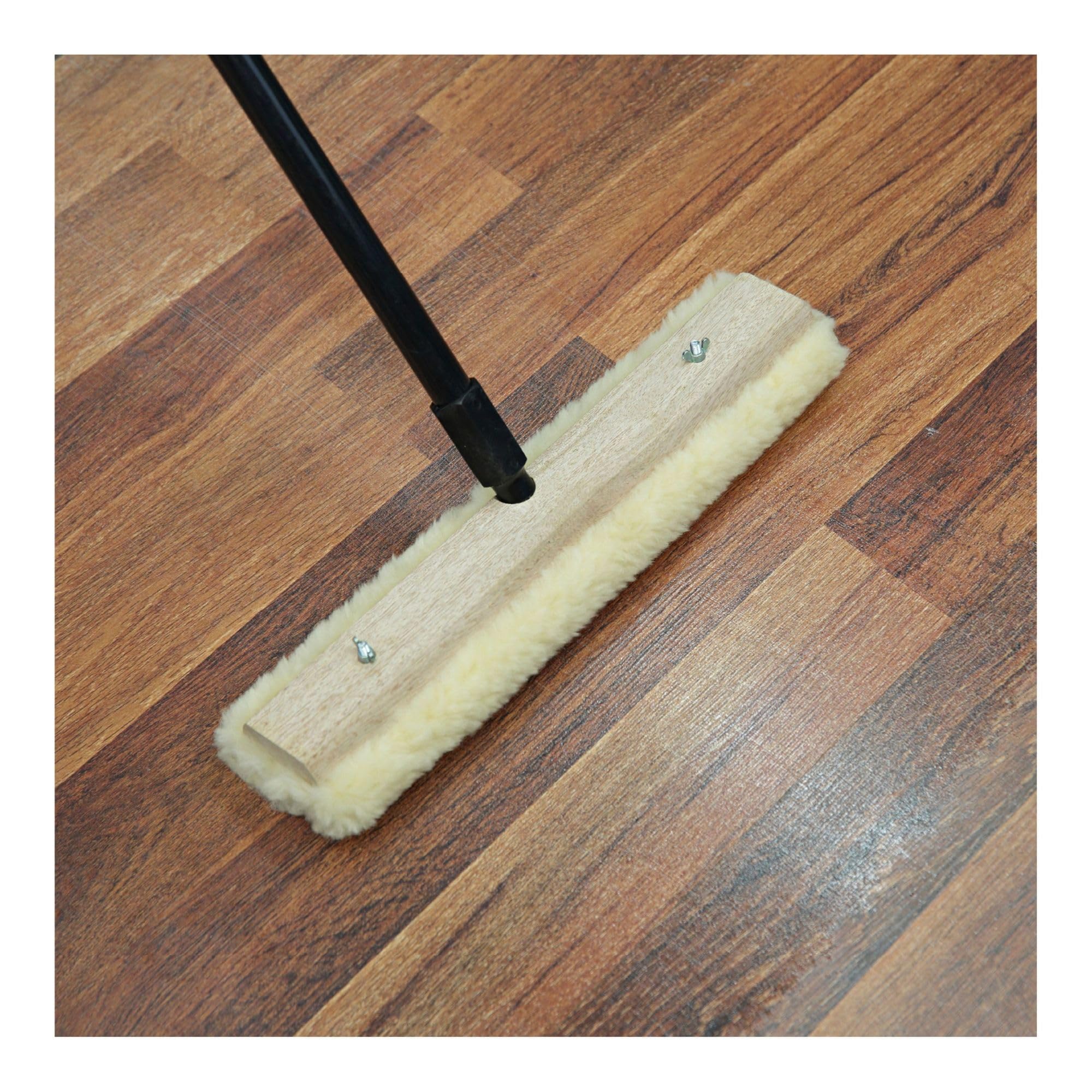 Boardwalk BWK4418 18 in. Lambswool Finish Applicator Mop Head - White