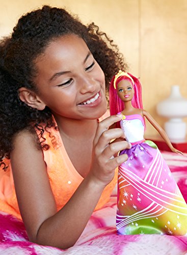 Barbie Rainbow Princess Lights and Sounds African-American Doll
