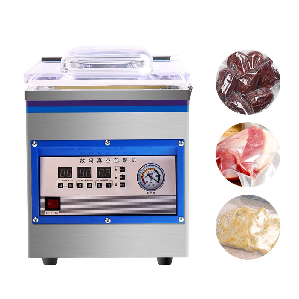 360W Chamber Vacuum Sealer Machine, 110V Commercial Kitchen Food Chamber Vacuum Sealer, with Micro Computer Control and Tight Buckle Design for Home Kitchen and Commercial