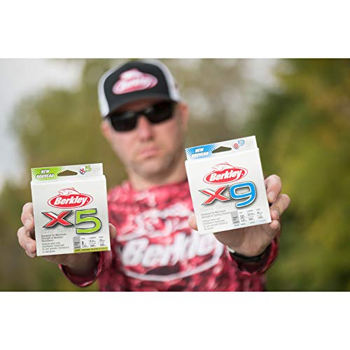 Berkley x9 Braid Superline, Crystal, 15lb test | 31 lbC | 14.2kg, 328yd | 300m Fishing Line, Suitable for Freshwater and Saltwater Environments