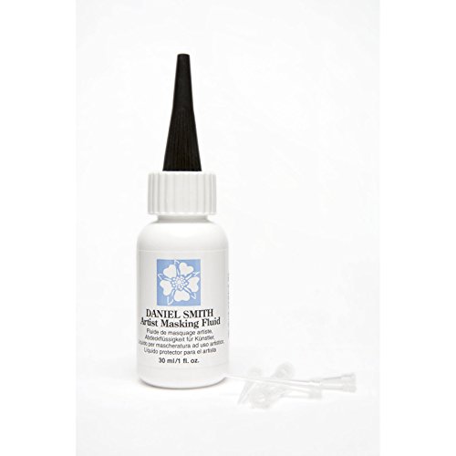 DANIEL SMITH 1oz Bottle with 5 Applicator Tips, Artist Masking Fluid, 284075001 , White