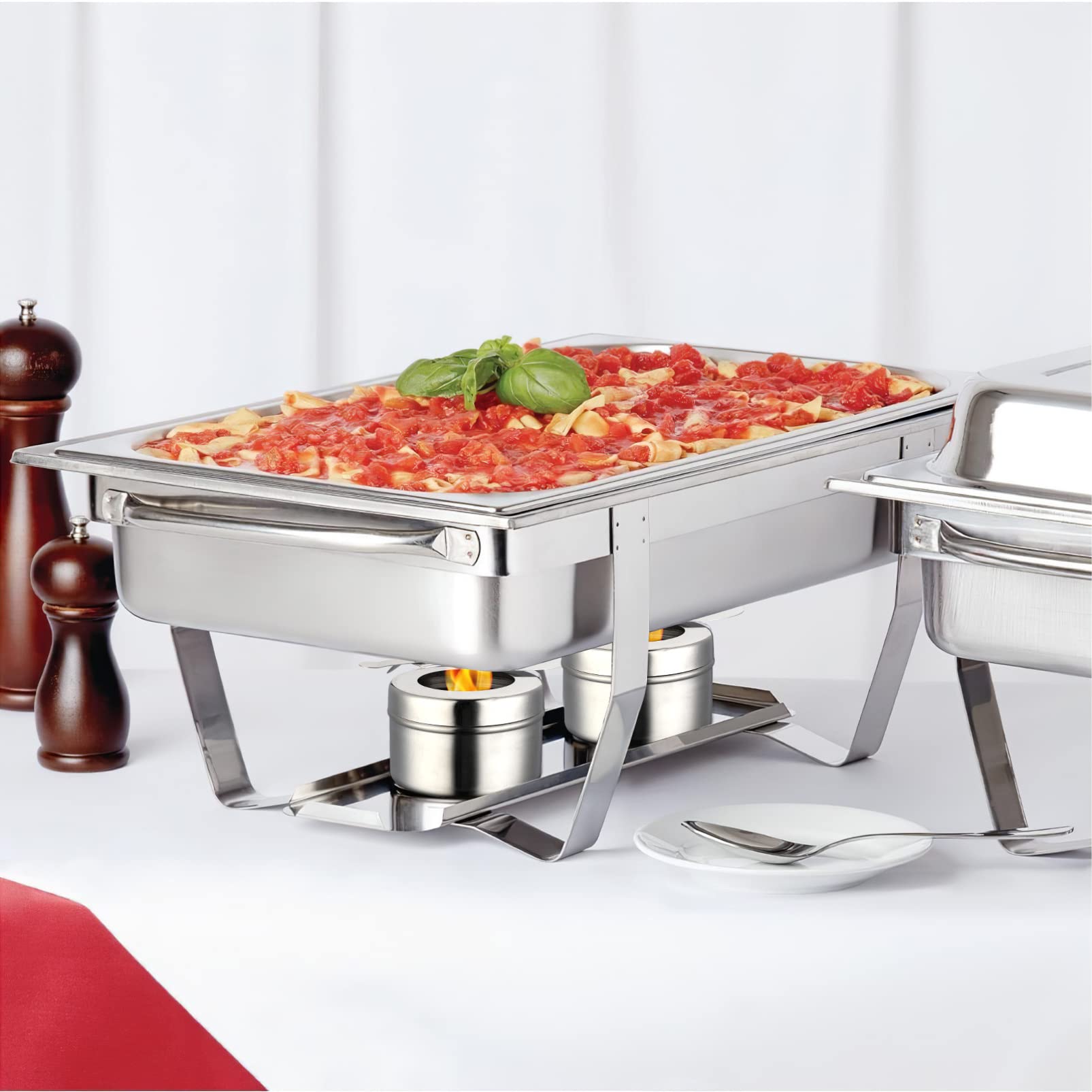Abaodam 2Pcs Chafing Dish Fuel Holders Stainless Steel Fuel Cans Fuel Tank Boxes Fuel Holders with Covers for Home Outdoor Camping
