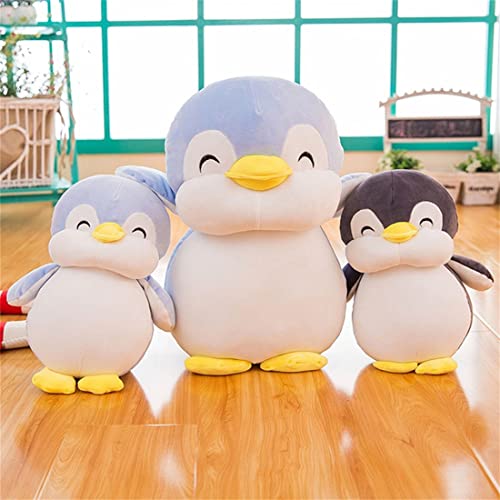 SEENEEY Plushies Penguin Stuffed Animal Toys,Fat Penguin Plush Doll Boy Girl Girlfriend Valentine's Day Gift Cute Pillow (Grey,9.8in)