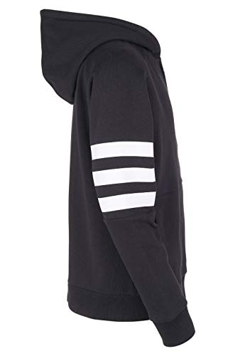 adidas Boys' Zip Up Hoodie (Small, Black 3-Stripe)