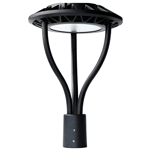 OSTEK Led Post Top Pole Lights with Photocell 40W LED Circular Parking Lot Area Light 5000K Outdoor Lamp Top Pathway Light Fixture IP65 DLC/ETL